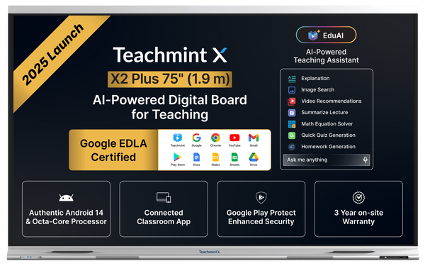 X2 Plus 75 inch (1.90 m) Digital Board for Teaching - Teachmint X